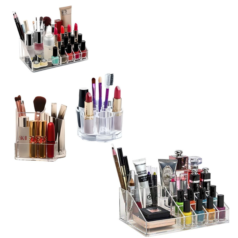 Makeup Organizer Stand – Lipstick & Cosmetic Storage Box
